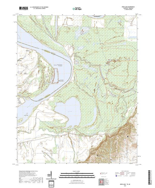 US Topo 7.5-minute map for Open Lake TNAR – American Map Store