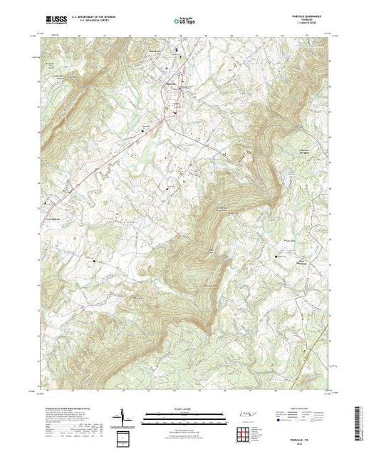 US Topo 7.5-minute map for Pikeville TN – American Map Store