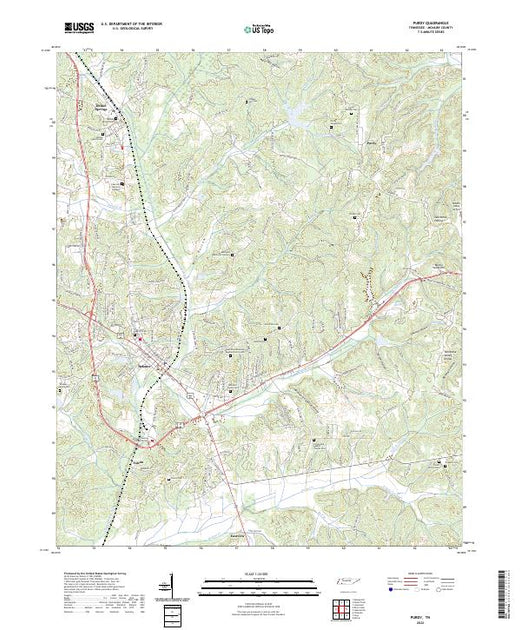 US Topo 7.5-minute map for Purdy TN – American Map Store