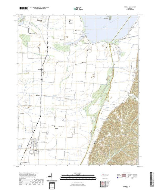 US Topo 7.5-minute map for Ridgely TN – American Map Store