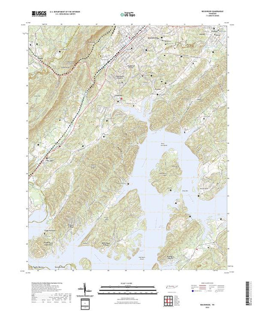 US Topo 7.5-minute map for Rockwood TN – American Map Store