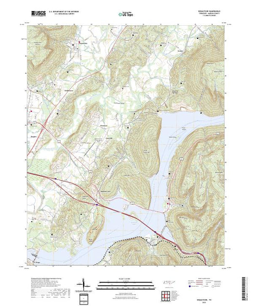 US Topo 7.5-minute map for Sequatchie TN – American Map Store
