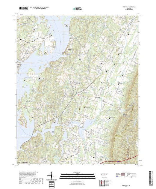 US Topo 7.5-minute map for Snow Hill TN – American Map Store