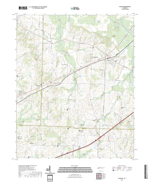 US Topo 7.5-minute map for Stanton TN – American Map Store