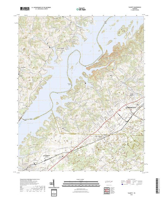 US Topo 7.5-minute map for Talbott TN – American Map Store