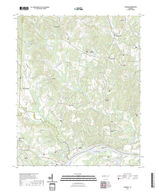 US Topo 7.5-minute map for Thurman TN – American Map Store