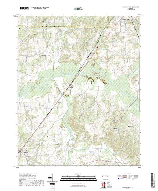 US Topo 7.5-minute map for Trezevant East TN – American Map Store