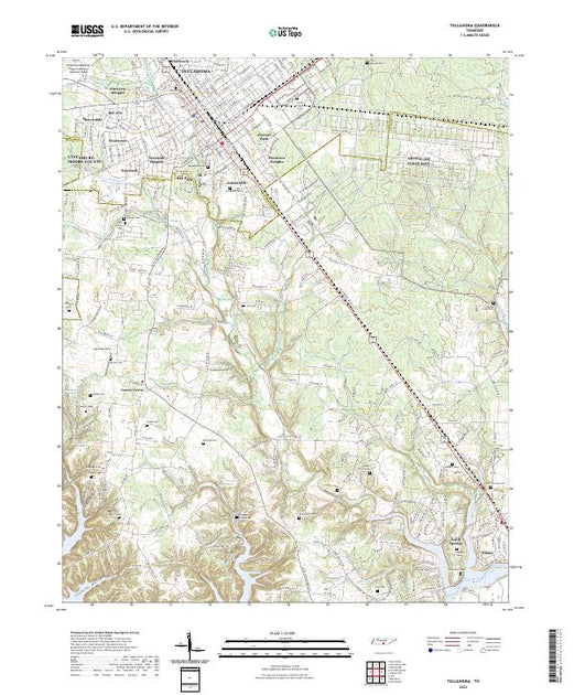 US Topo 7.5-minute map for Tullahoma TN – American Map Store