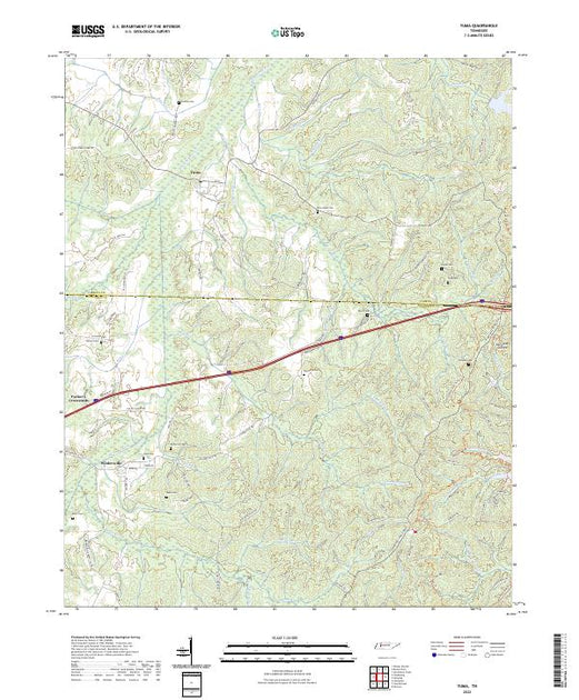 US Topo 7.5-minute map for Yuma TN – American Map Store