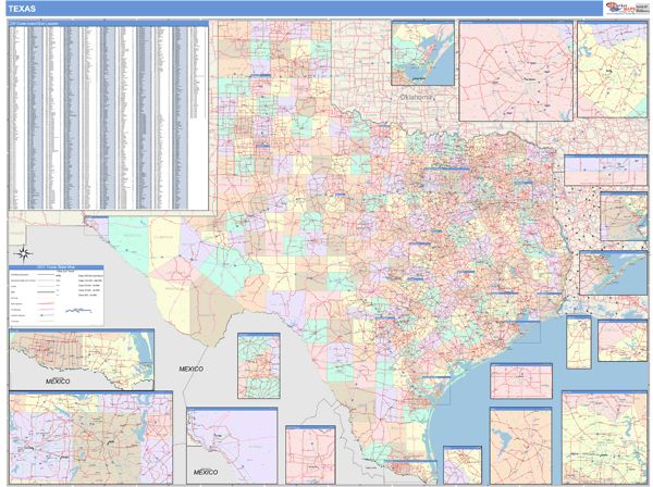 Texas State Wall Maps – Tagged "Texas: Wall Maps"– American Map Store