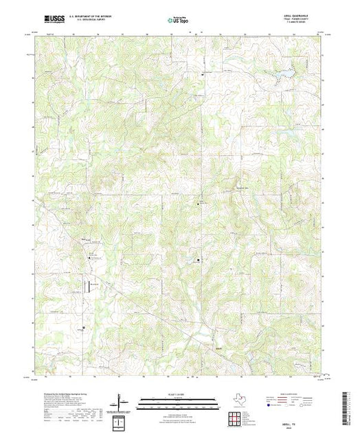 US Topo 7.5-minute map for Adell TX – American Map Store