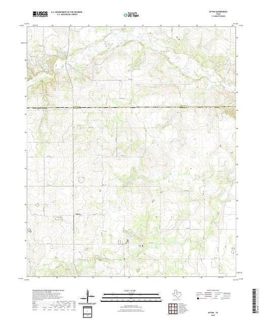 US Topo 7.5-minute map for Afton TX – American Map Store