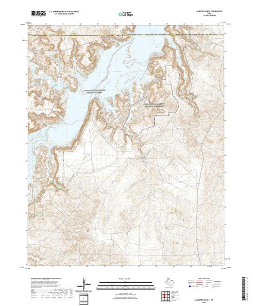US Topo 7.5-minute map for Alibates Ranch TX – American Map Store