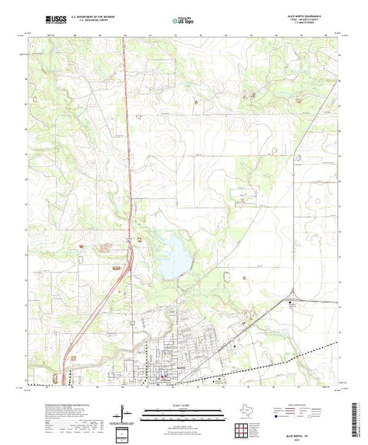 US Topo 7.5-minute map for Alice North TX – American Map Store