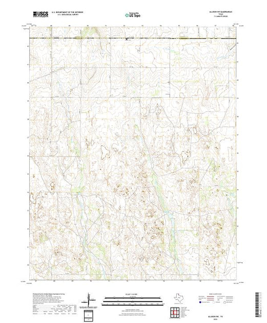 US Topo 7.5-minute map for Allison SW TX – American Map Store