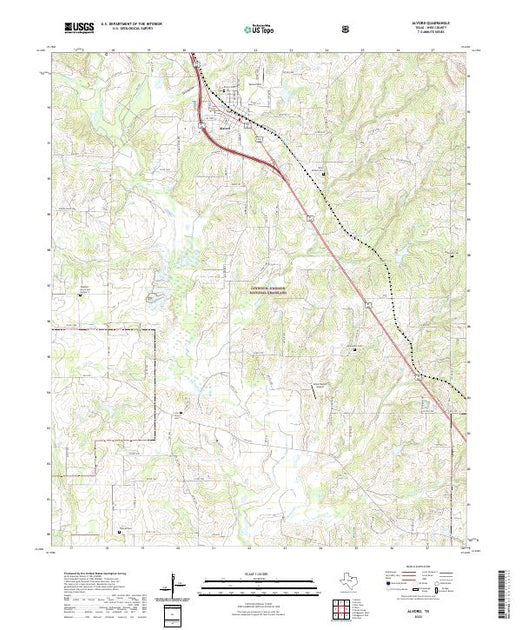 US Topo 7.5-minute map for Alvord TX – American Map Store