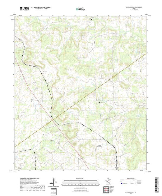 US Topo 7.5-minute map for Antelope Gap TX – American Map Store