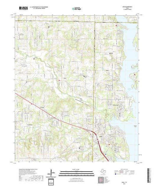 US Topo 7.5-minute map for Azle TX – American Map Store