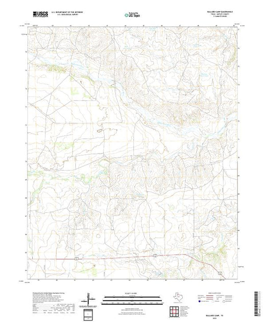 US Topo 7.5-minute map for Ballard Camp TX – American Map Store