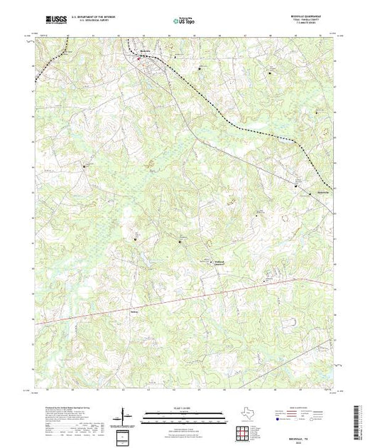 US Topo 7.5-minute map for Beckville TX – American Map Store