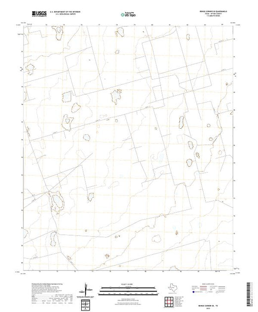 US Topo 7.5-minute map for Benge Corner SE TX – American Map Store