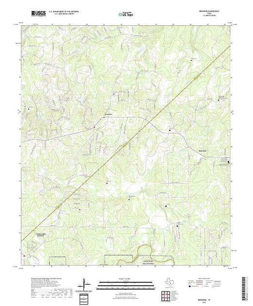 US Topo 7.5-minute map for Bergheim TX – American Map Store