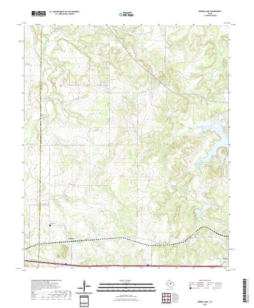 US Topo 7.5-minute map for Bernie Lake TX – American Map Store