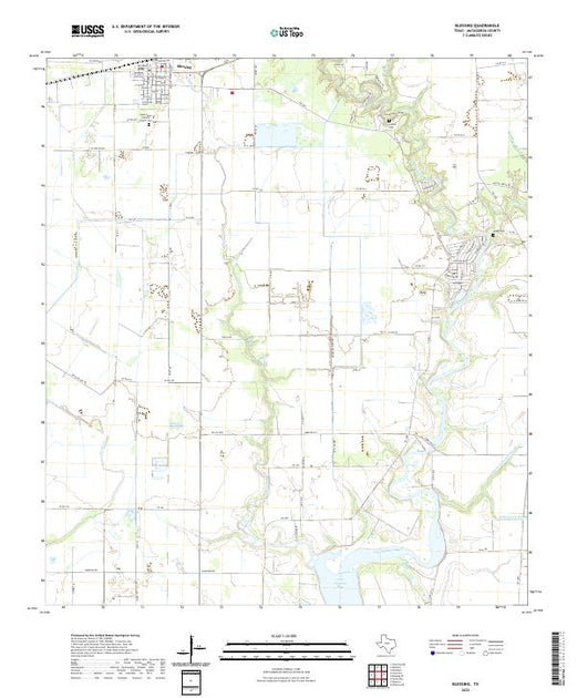 US Topo 7.5-minute map for Blessing TX – American Map Store