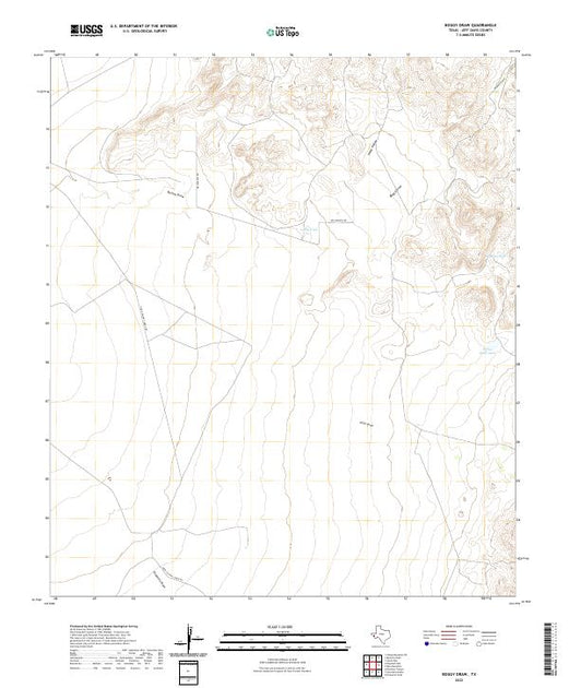 US Topo 7.5-minute map for Boggy Draw TX – American Map Store
