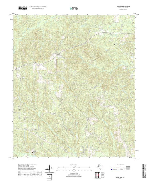 US Topo 7.5-minute map for Boggy Lake TX – American Map Store
