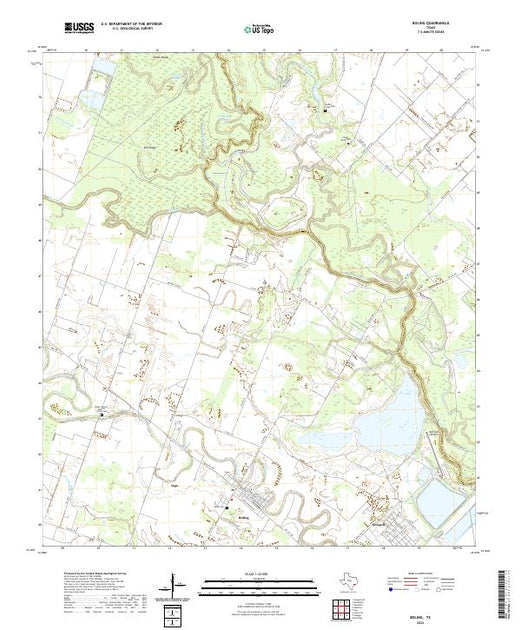 US Topo 7.5-minute map for Boling TX – American Map Store