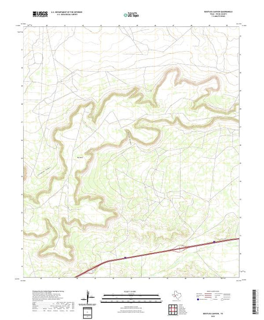 US Topo 7.5-minute map for Bootleg Canyon TX – American Map Store