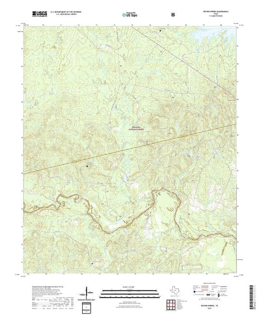 US Topo 7.5-minute map for Boykin Spring TX – American Map Store