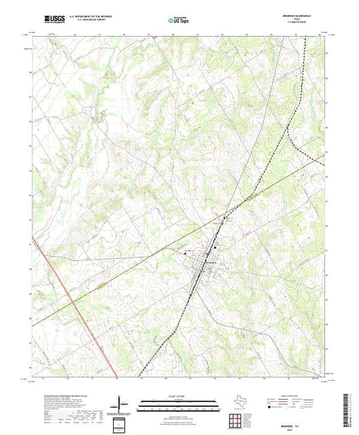 US Topo 7.5-minute map for Bremond TX – American Map Store