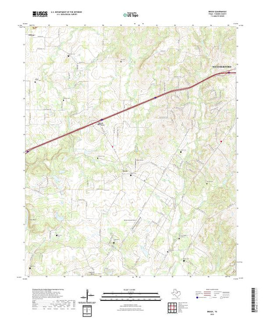 US Topo 7.5-minute map for Brock TX – American Map Store