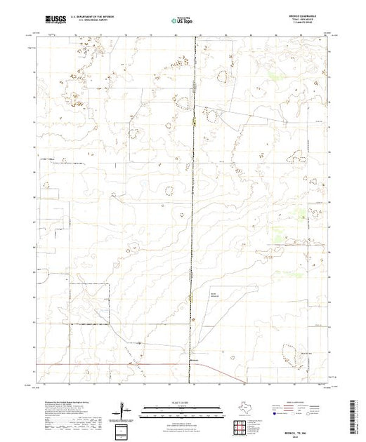 US Topo 7.5-minute map for Bronco TXNM – American Map Store