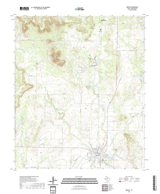 US Topo 7.5-minute map for Bronte TX – American Map Store