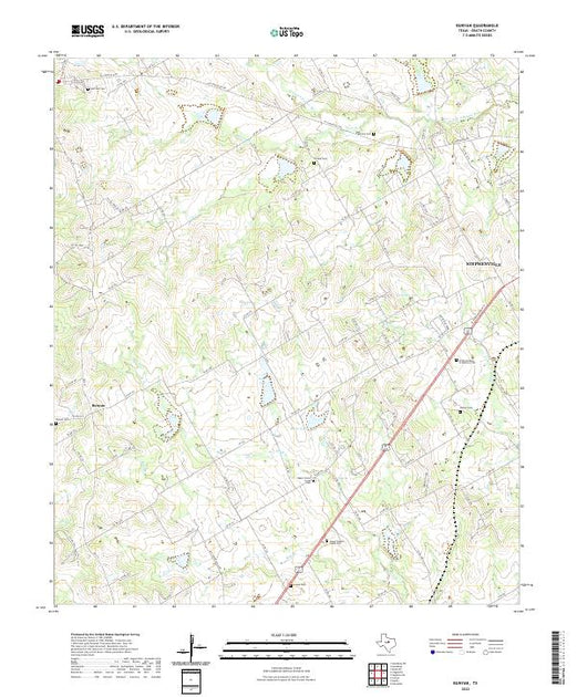 US Topo 7.5-minute map for Bunyan TX – American Map Store