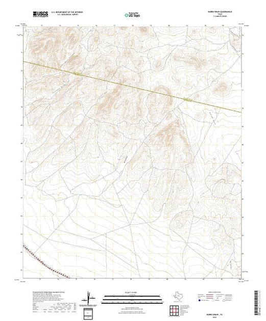 US Topo 7.5-minute map for Burro Draw TX – American Map Store