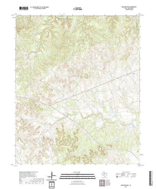 US Topo 7.5-minute map for Buzzard Peak TX – American Map Store