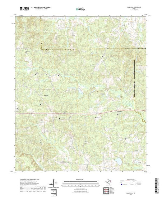 US Topo 7.5-minute map for Caledonia TX – American Map Store