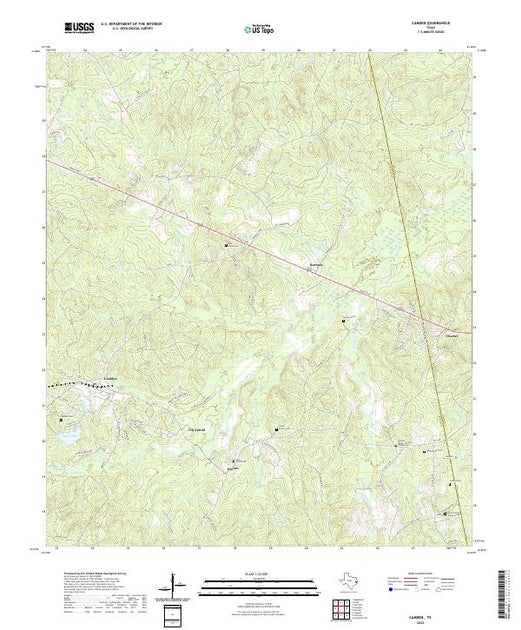 US Topo 7.5-minute map for Camden TX – American Map Store