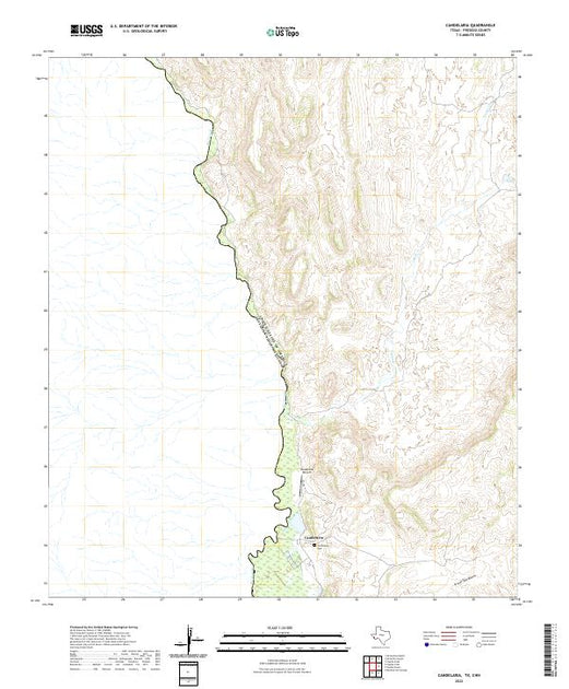US Topo 7.5-minute map for Candelaria TXCHH – American Map Store