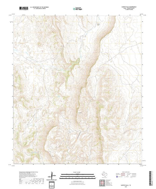 US Topo 7.5-minute map for Capote Falls TX – American Map Store