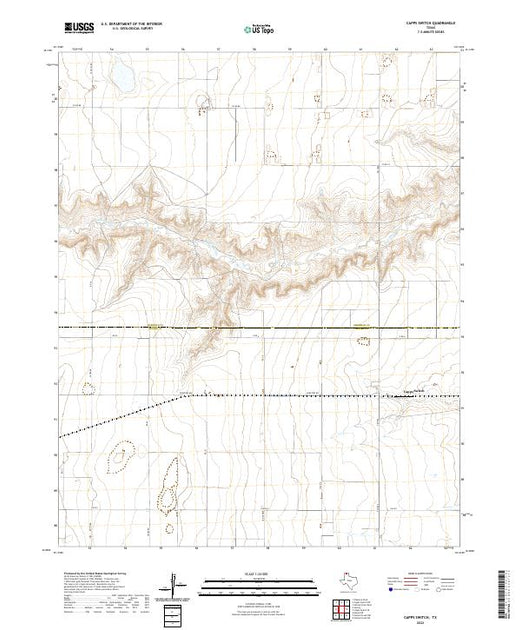 US Topo 7.5-minute map for Capps Switch TX – American Map Store