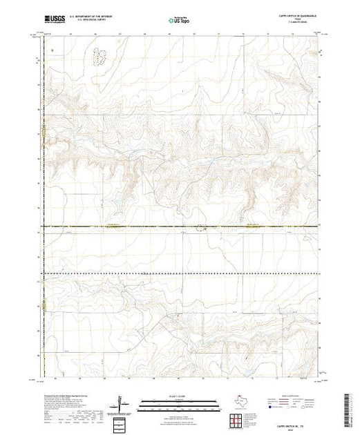 US Topo 7.5-minute map for Capps Switch SE TX – American Map Store
