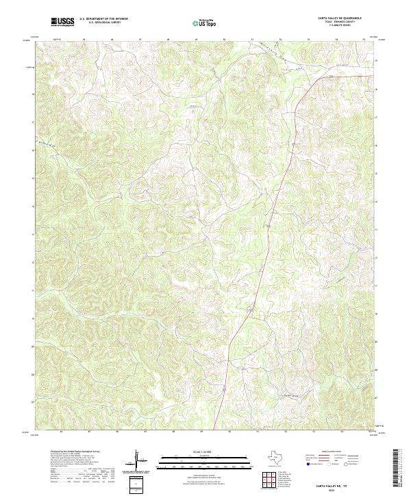 US Topo 7.5-minute map for Carta Valley NE TX – American Map Store
