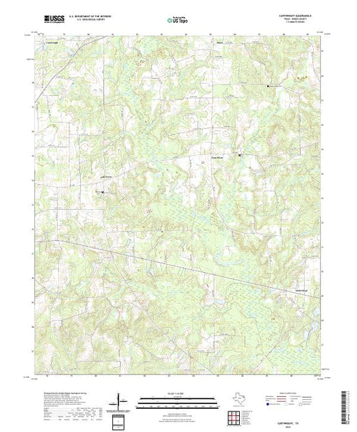 US Topo 7.5-minute map for Cartwright TX – American Map Store