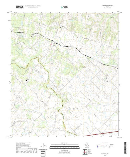 US Topo 7.5-minute map for Cat Spring TX – American Map Store