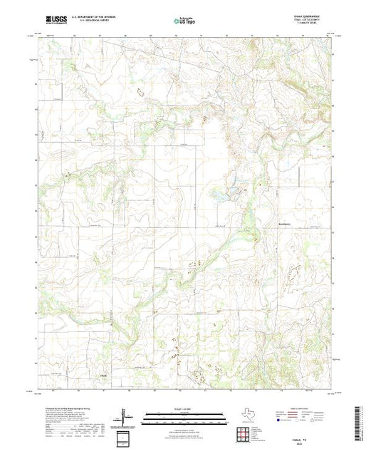 US Topo 7.5-minute map for Chalk TX – American Map Store